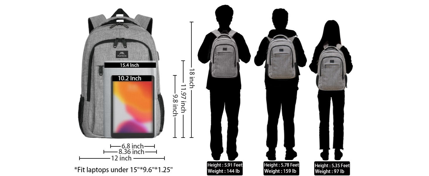 Light Blue Travel Laptop Backpack | Shop MATEIN Bags