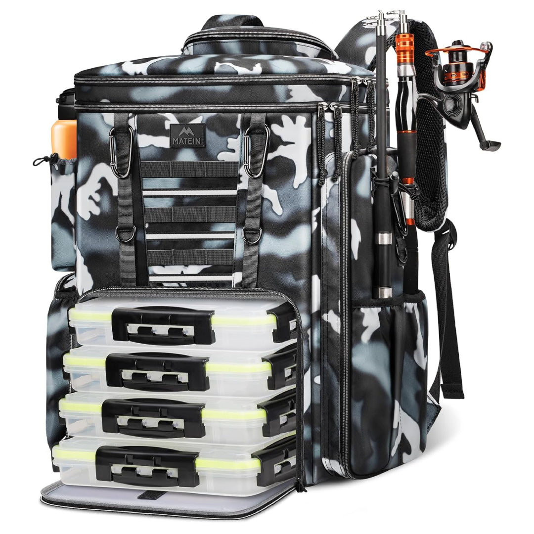 Matein Fishing Tackle Box Backpack with Cooler