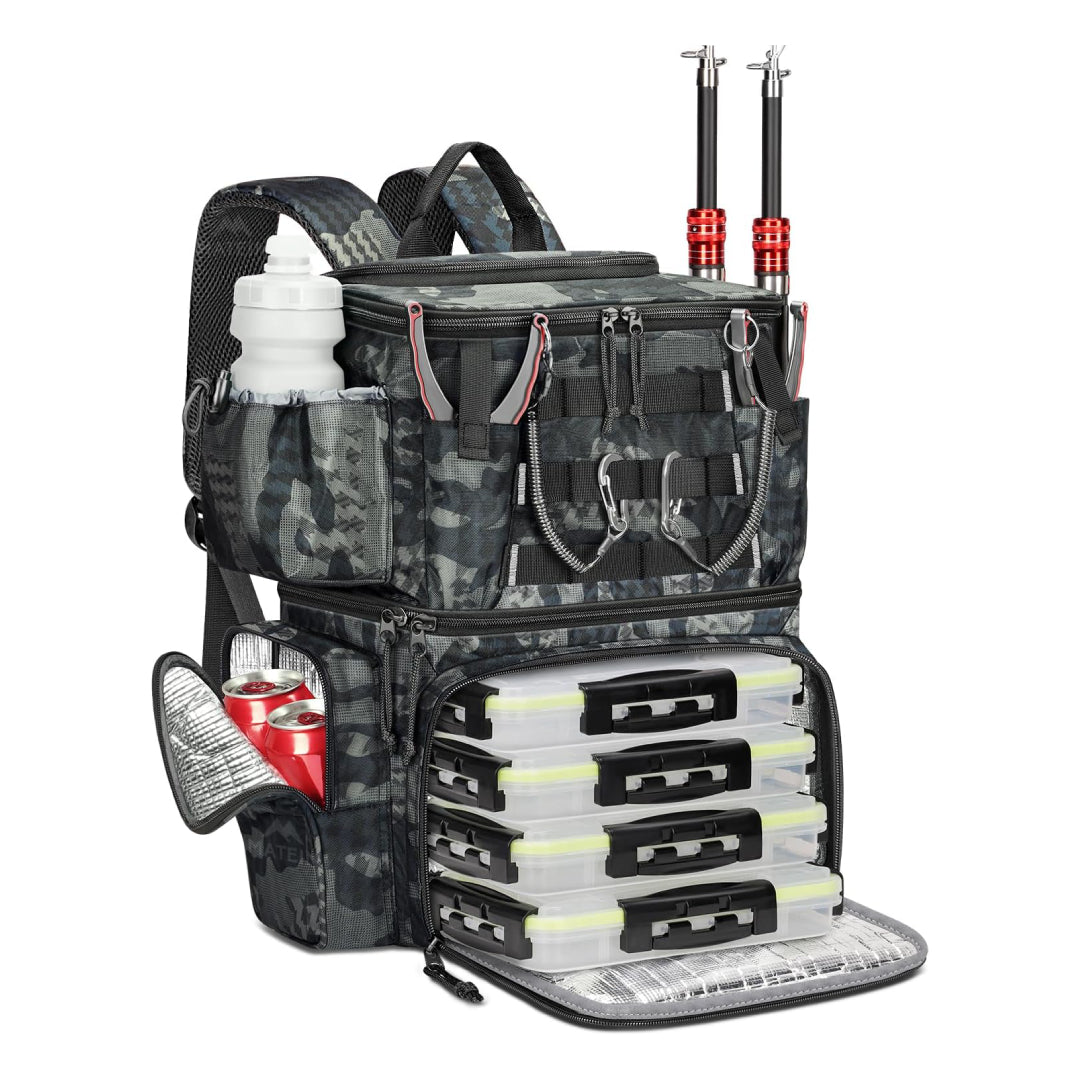 Matein Fishing Tackle Box Backpack with Cooler