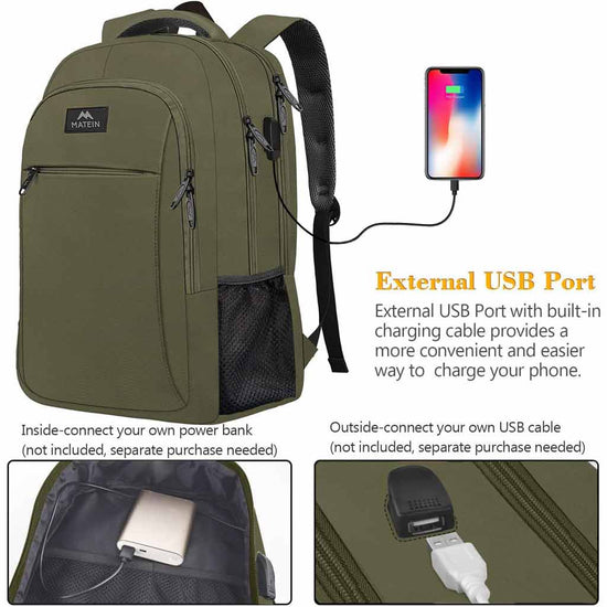 Olive Green Mlassic Travel Outdoor Backpack