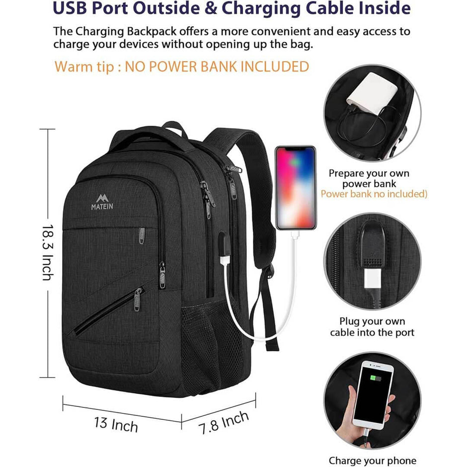 Shop Business Laptop Backpack|Smart Anti-Theft Bag|Matein Backpack