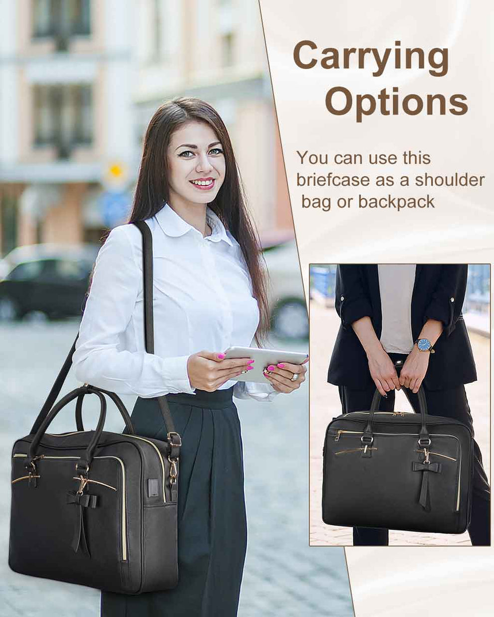 Matein Pink Laptop Bag for Women